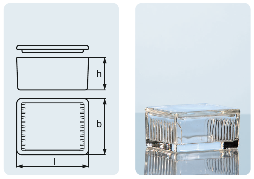 Duran 染色缸，染色皿，钠钙玻璃，Coplin型，Hellendahl型，玻璃染色槽